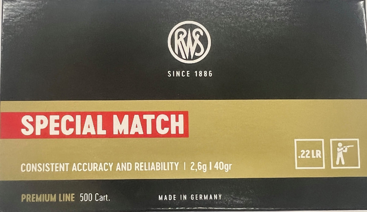 RWS RIMFIRE 22 LR SPECIAL MATCH 500 PK — H Rehfisch & Co