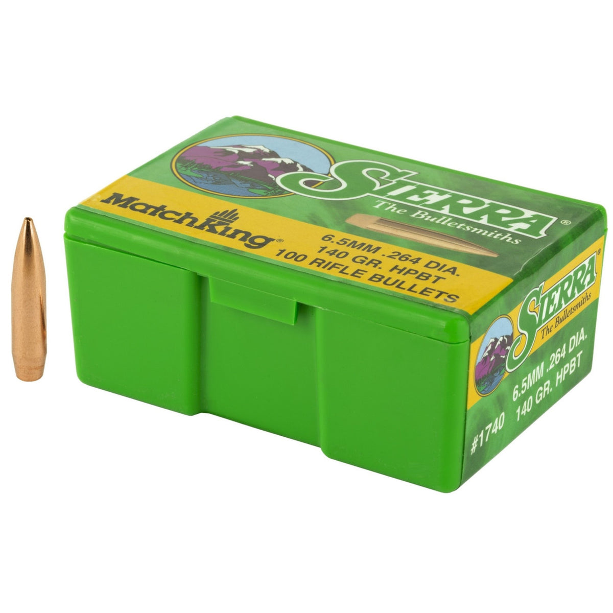 SIERRA PROJECTILE 6.5MM .264 140GR HOLLOW POINT BOAT TAIL (S1740) — H ...