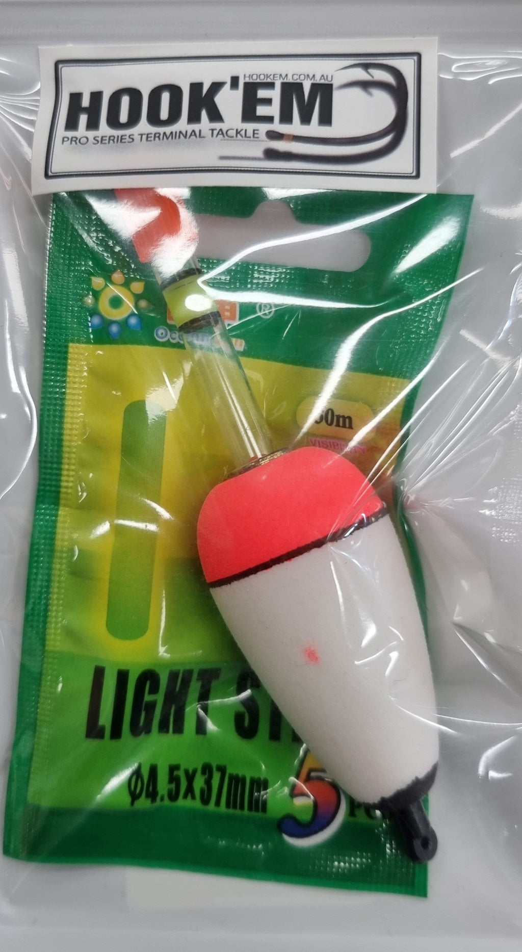 HOOKEM FLOAT FOAM 10G W/ GLOW STICK — H Rehfisch & Co