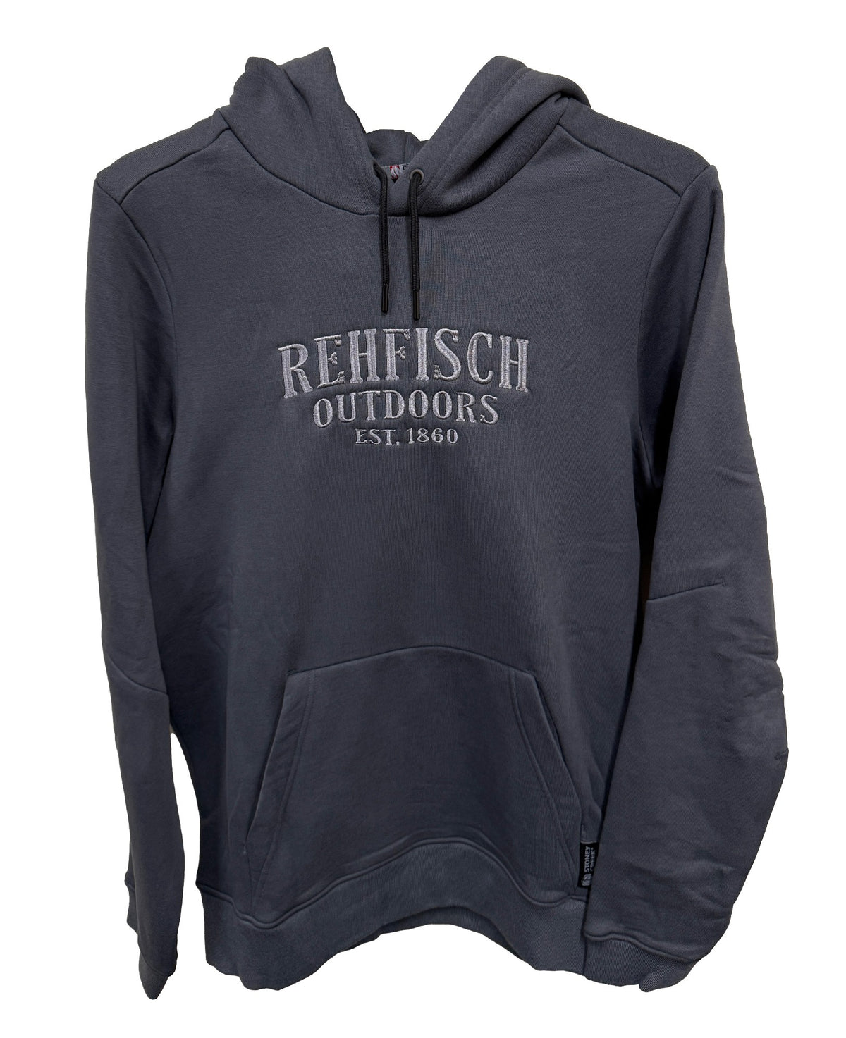 STONEY CREEK REHFISCH OUTDOORS MENS HOODIE CHARCOAL — H Rehfisch & Co