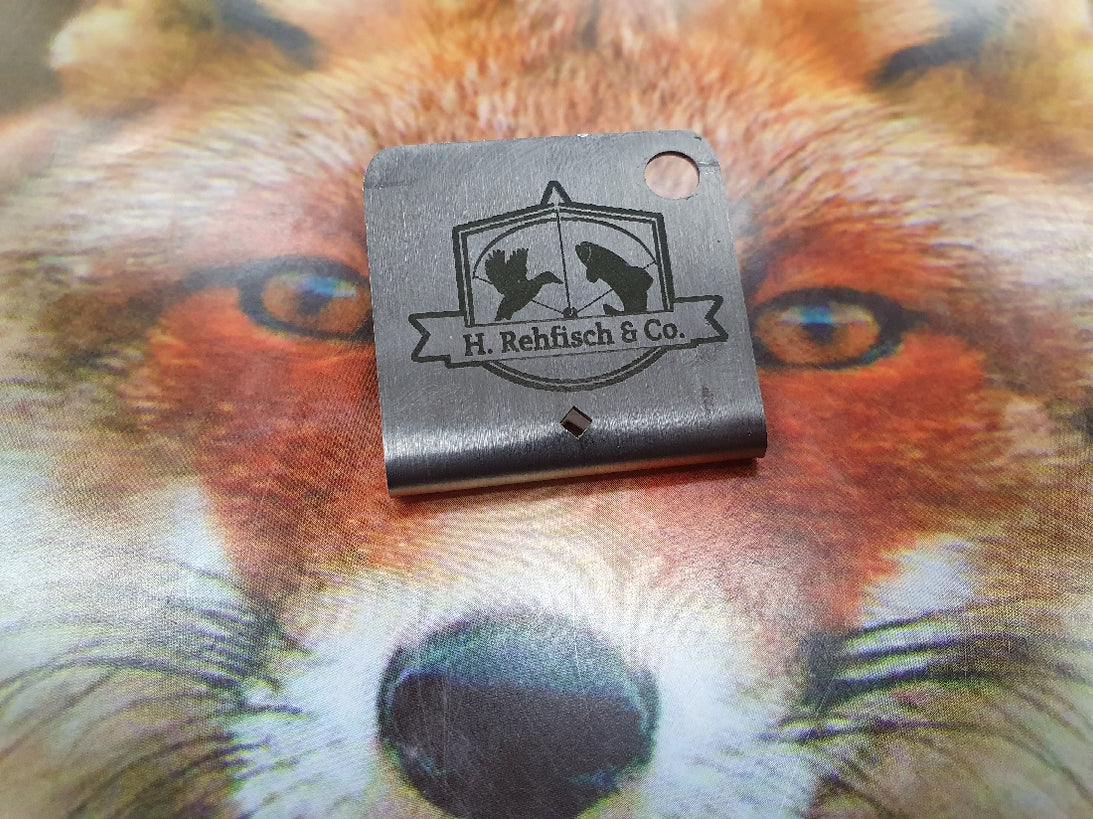 DOWN UNDER STAINLESS FOX CALL REHFISCH LOGO — H Rehfisch & Co